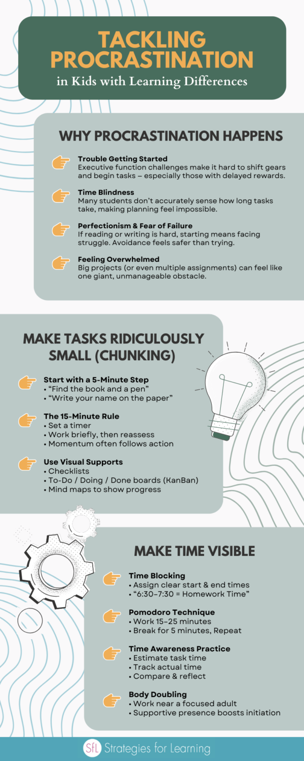 Tackling Procrastination in Kids with Learning Differences (infographic ...